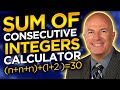 Sum of Consecutive Numbers Calculator