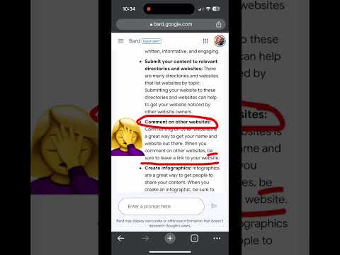Google Bard recommends directory and comment spam for SEO link building 🤦♀️ #BardFail #GoogleBard