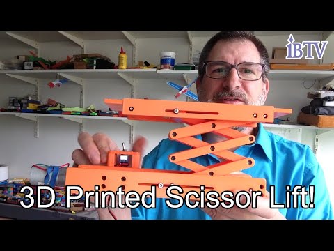 🧑‍🔧 Scissor Lift - Motor and Limit Switches or Manual Crank・ STL File ...