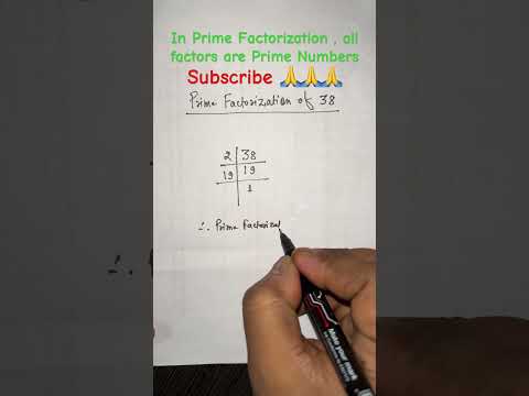 Prime Factorization of 38 #maths #math #factorisation