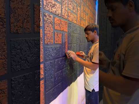 Asian paint wall texture design special 2024. #shorts #shortvideos #walltexture #wallputty #wallputt