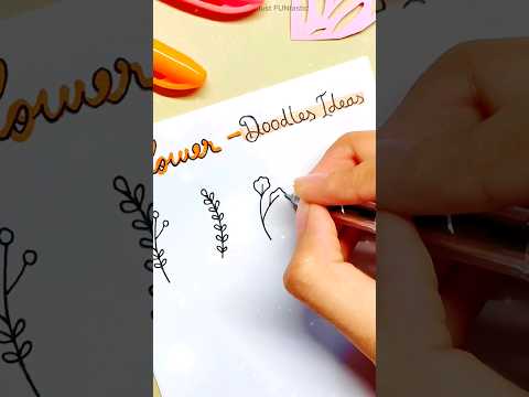✨Journal doodle flower ideas Pt 1 🌺Flower doodles for beginners || Doodles for when you are bored💗