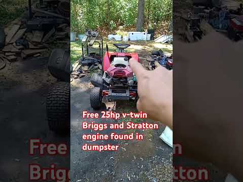 found a 25hp briggs and stratton v-twin engine in the dumpster