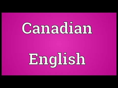 Canadian English Meaning