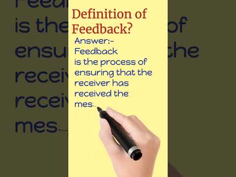 Define Feedback?/#shabbseduction/#definition