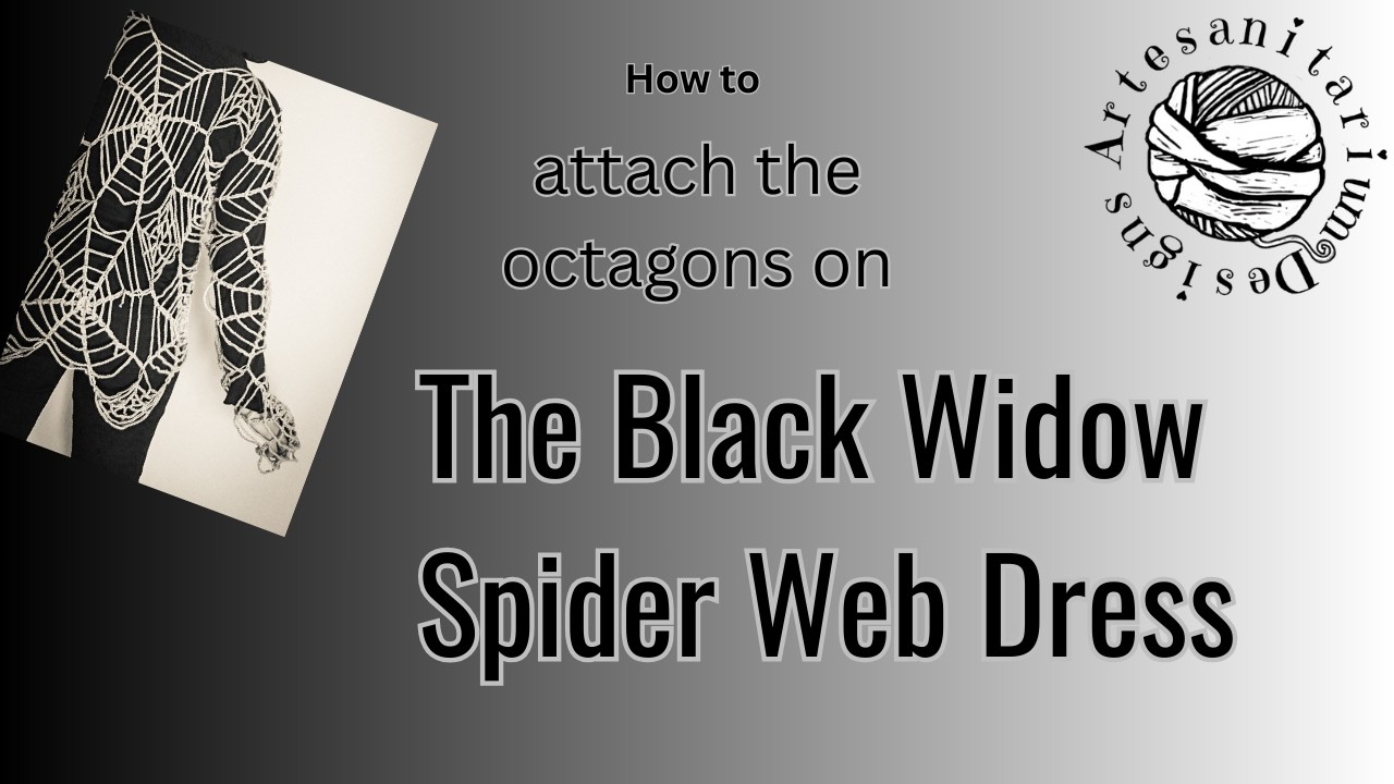 How to Attach Crochet Octagons & Squares | Black Widow Spider Web Dress Tutorial
