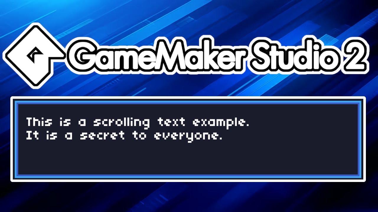 Easy Scrolling Text - Gamemaker Studio 2