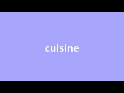 what is the meaning of cuisine