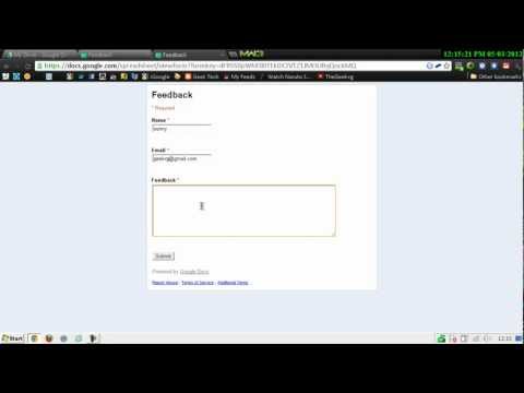 How to make a Feedback Form using Google Docs/Drive???