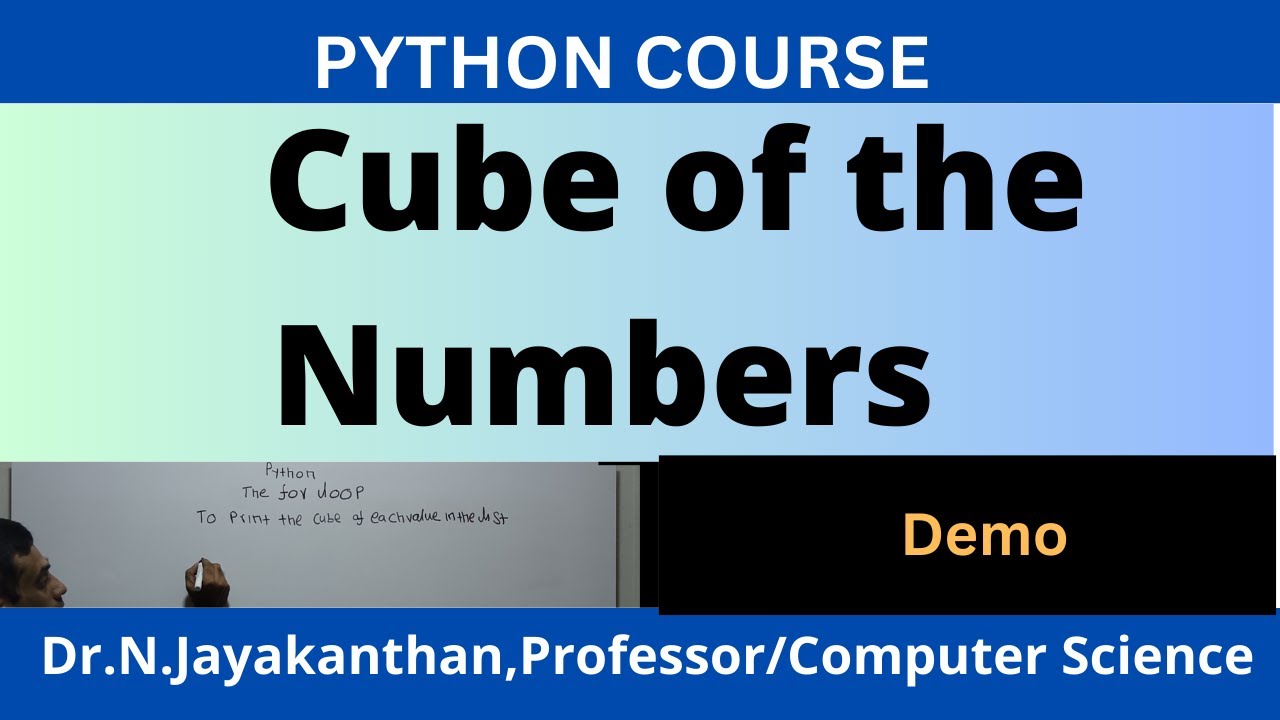 Python Program Tutorial: How to Print the Cube of Numbers in a List