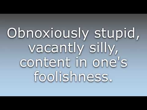 What does Fatuous mean?