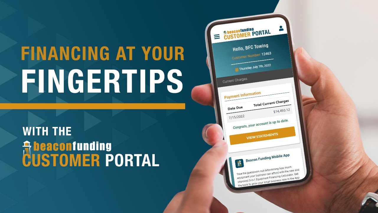 Equipment Financing at Your Fingertips [Beacon Funding's Customer Portal]