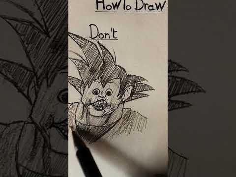 How to draw goku😂📔✍🏻