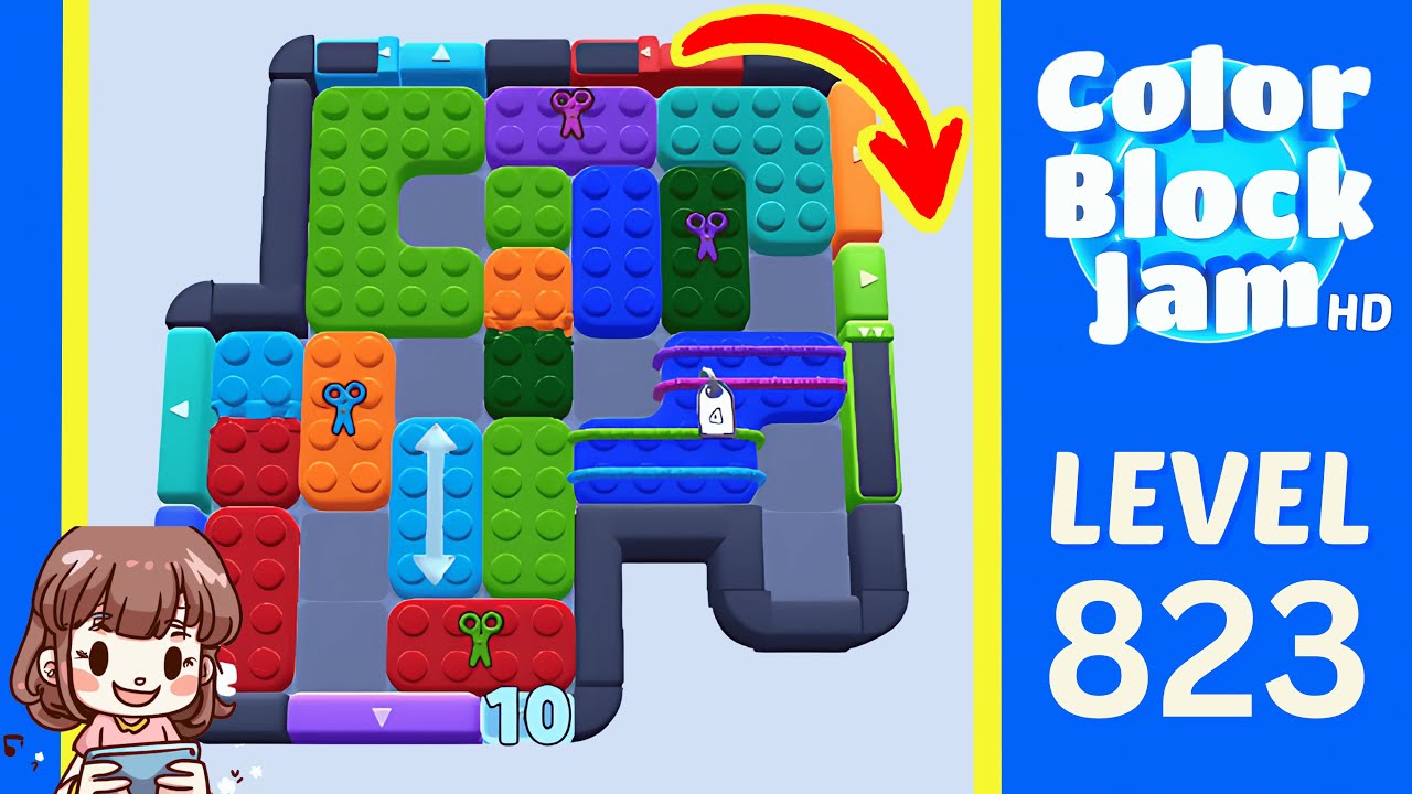 Color Block Jam Level 823 Solution Walkthrough
