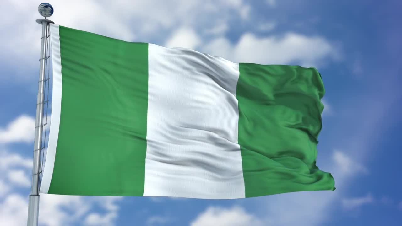 Nigeria Flag Animation Stock Motion Graphics