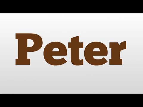 Peter meaning and pronunciation