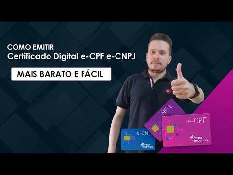 Como Emitir Certificado Digital e-CPF e-CNPJ - Mais Barato e Fácil !