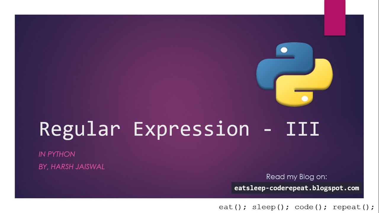 Regular Expression - III | Python