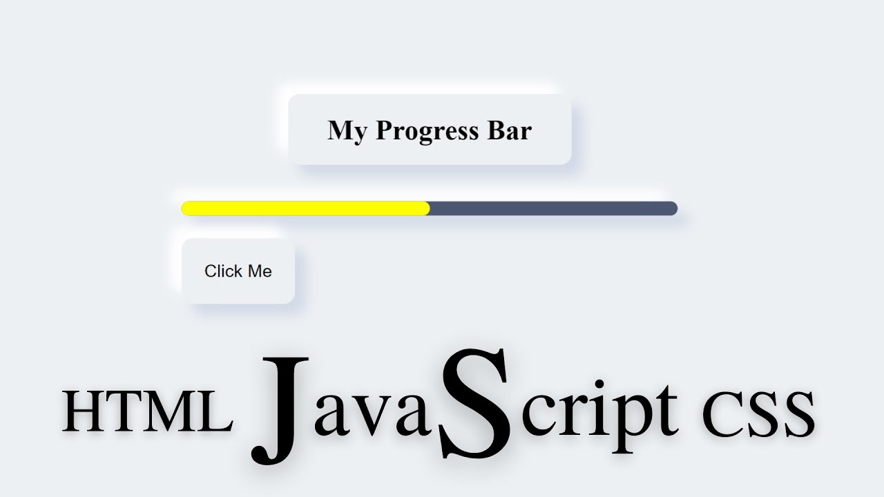 How To Create JavaScript Progress Bar | HTML, CSS & JavaScript Progress Bar With Source Code