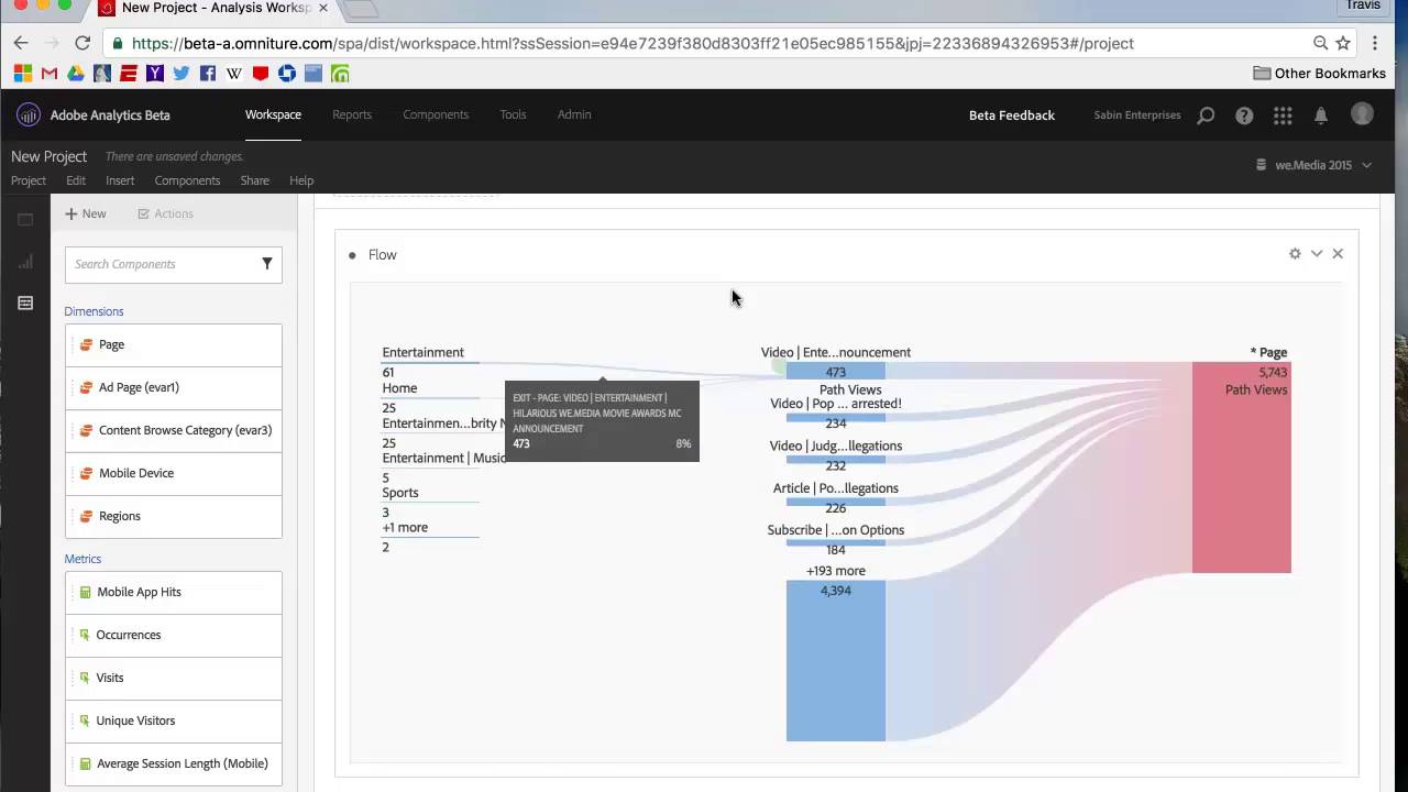 Flow Visualization in Analysis Workspace