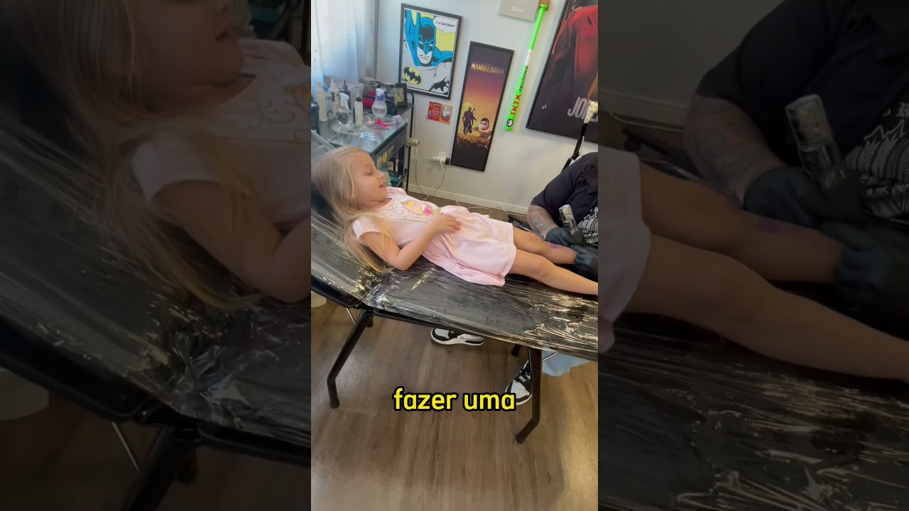 FAKE TATTOO ON MY DAUGHTER❤️😝 #tattoo #tattoo