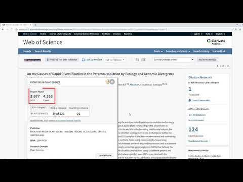 Web of Science: Funding and Journal Impact Factor (Part 3/5)