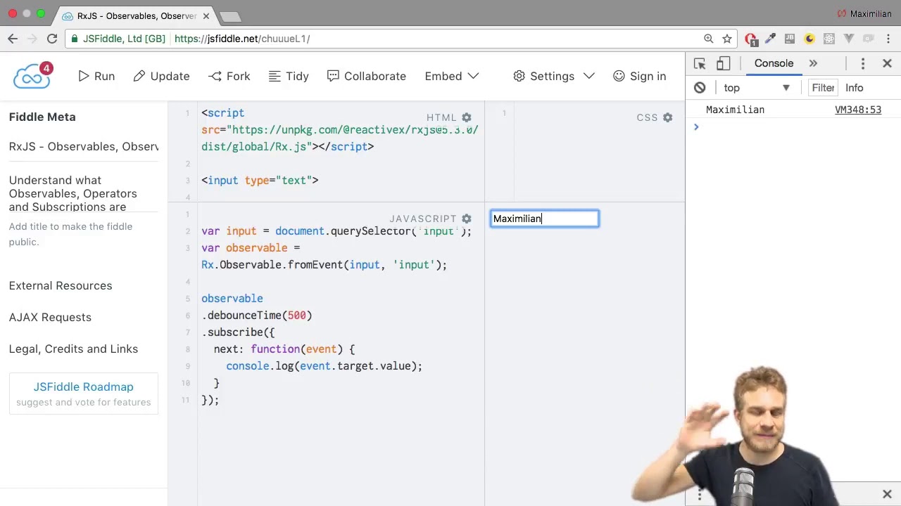 7 debounceTime & distinctUntilChanged   RxJS TUTORIAL