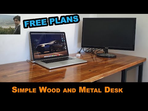 DIY Wood & Metal Computer Desk! || FREE PLANS!