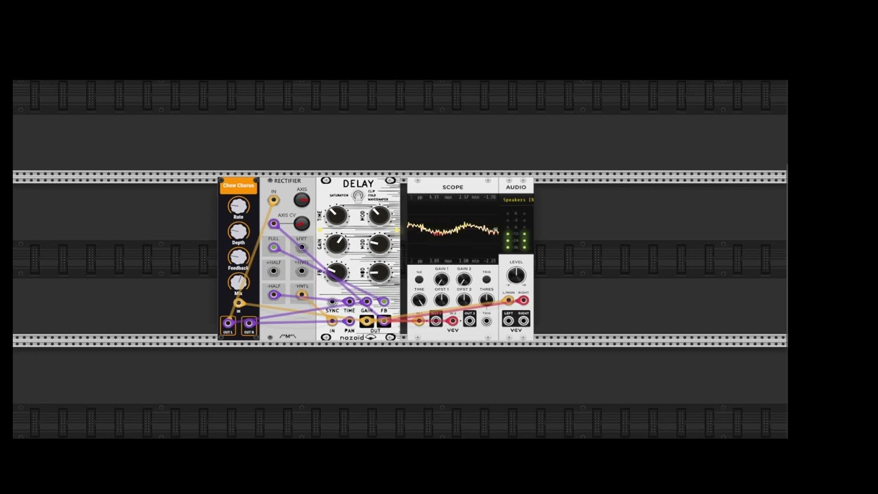 VCV Rack - No Input Generative Patch with 3 Modules