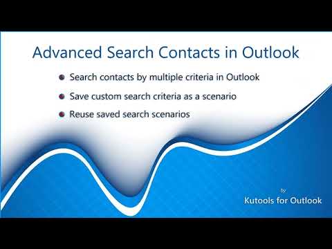 Quickly search contacts by multiple criteria in Outlook