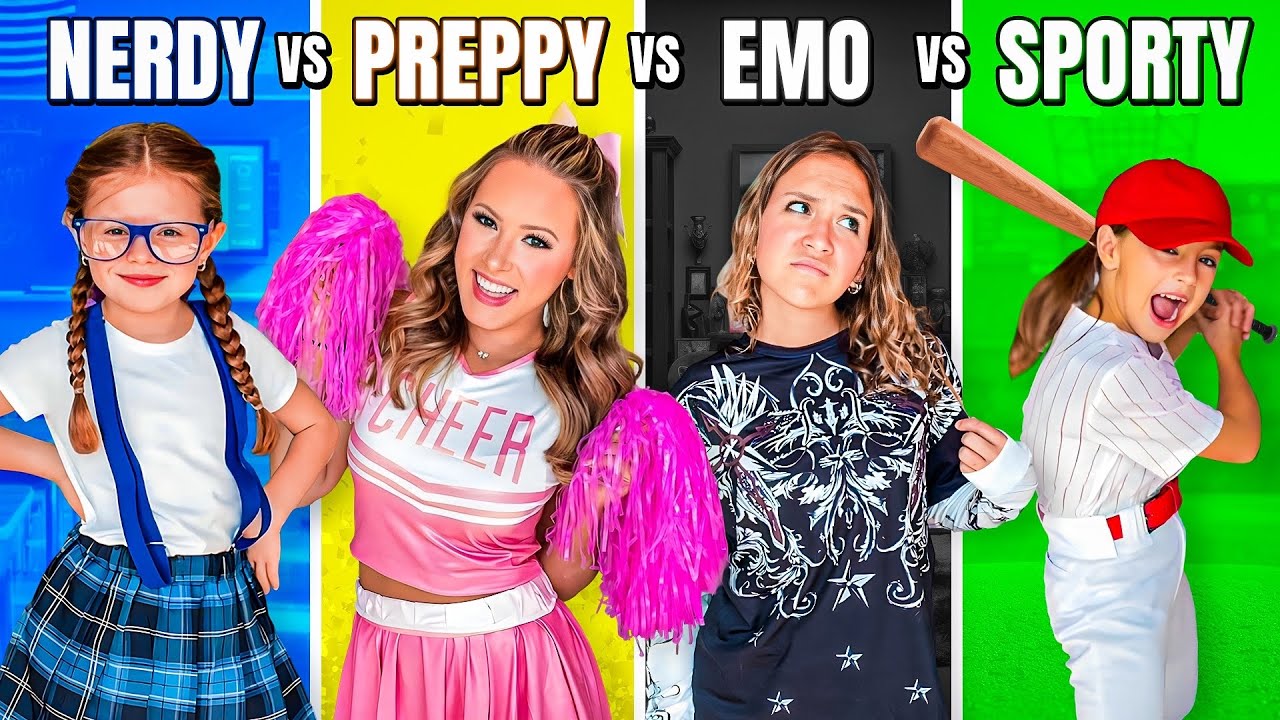 PREPPY 🎀 NERDY 🤓 EMO 🖤 SPORTY 🏀 BACK TO SCHOOL SHOPPING #shopping #trend @agset211 @HallieOnStage114