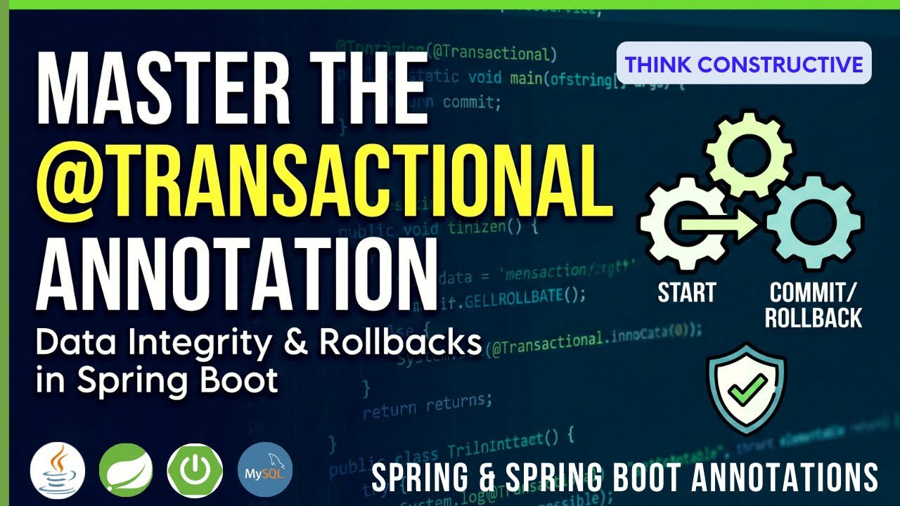 Spring @Transactional Annotation with Java Spring Boot REST API Project | 2026
