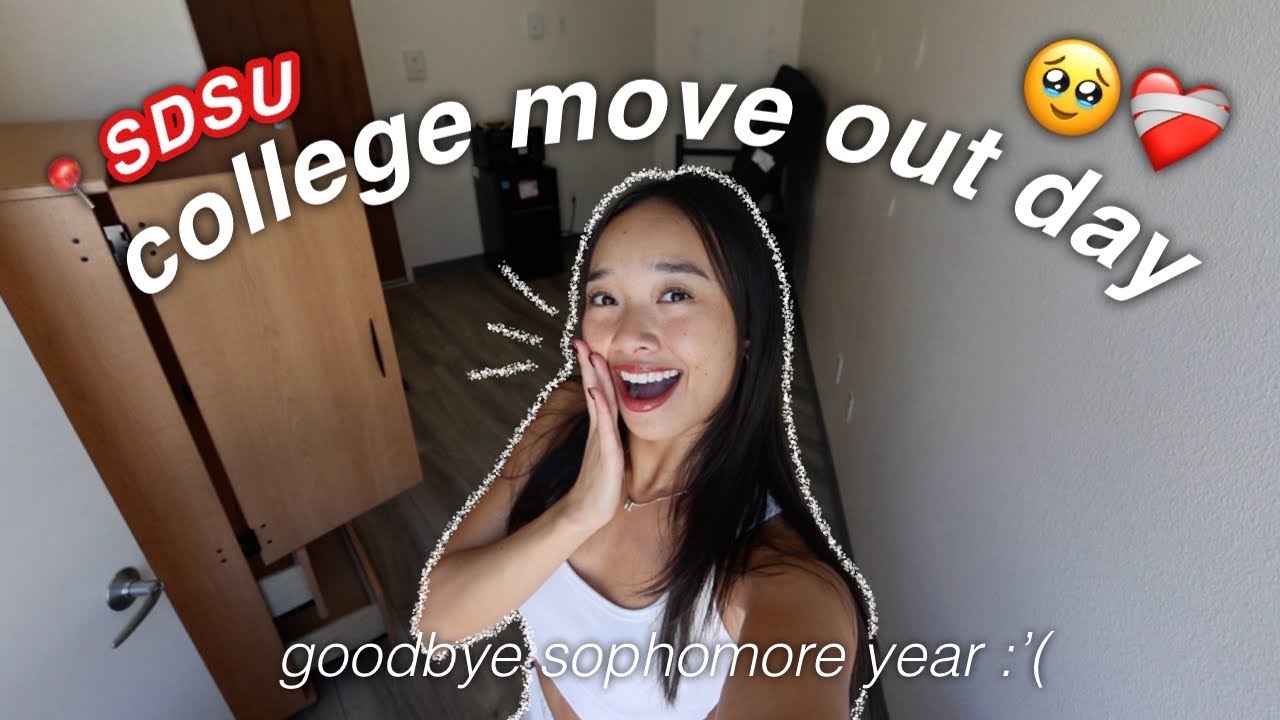 college dorm move out day 🥹❤️‍🩹 *sophomore year @ sdsu*