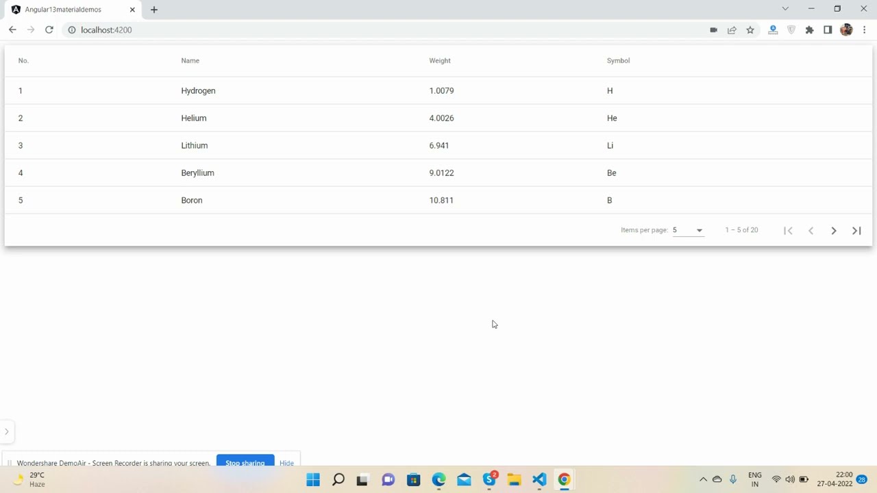 Angular 13 Angular Material Datatable Integration
