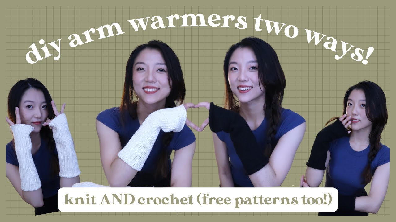diy arm warmers crochet and knit versions | knitting and crocheting tutorials
