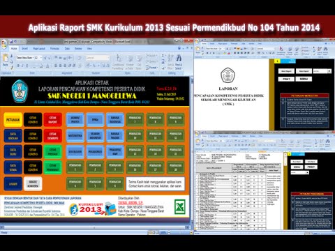Aplikasi Raport SMK Kurikulum 2013 dengan Microsoft Excel