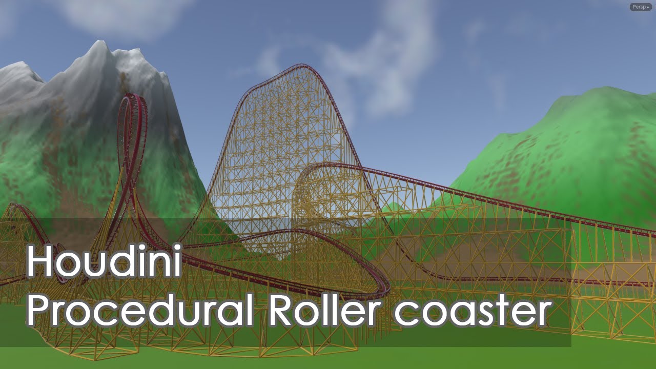 Procedural Rollercoaster 100% No Simulation [Houdini]