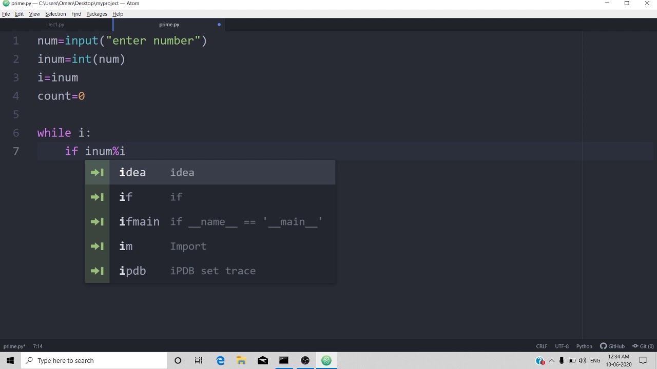 Prime Number Program In Python | Python Programming Language Tutorial In Hindi