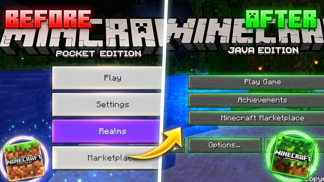 ✨Turn Minecraft PE Into Java Edition 🤯🔥 | Minecraft Java Ui, minecraft Java Texture Pack, minecraft.
