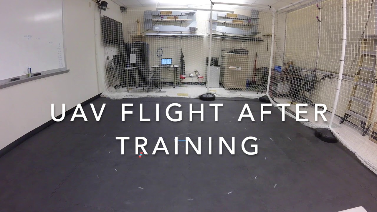 UAV flight via reinforcement learning