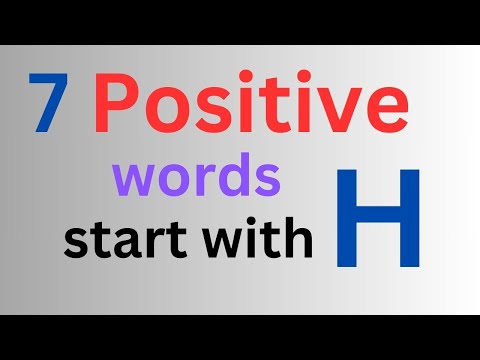 The Power of 'H': Expand Your Vocabulary with Positive Words।Boost Your Vocabulary with PositivityH