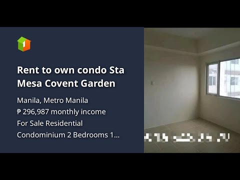 Rent to own condo Sta Mesa Covent Garden