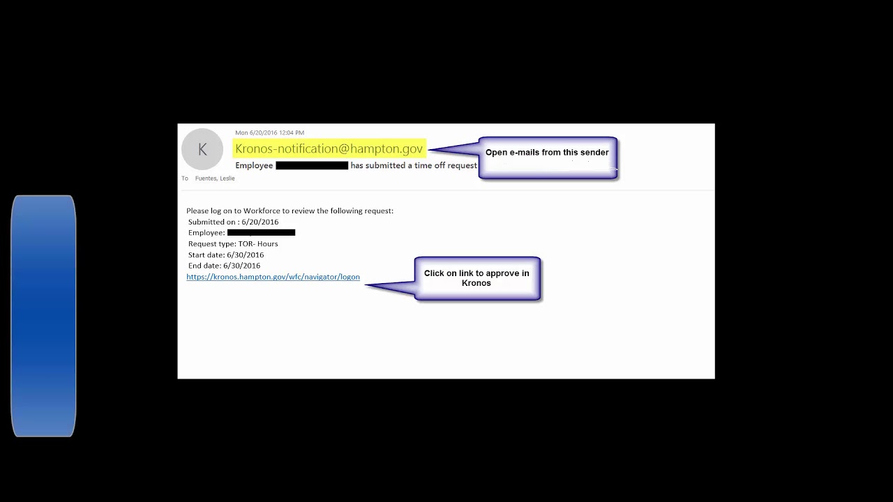Kronos - Time Off Request (TOR) Approvals