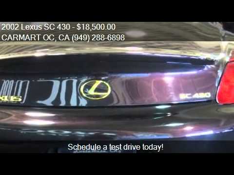 2002 Lexus SC 430 Convertible for sale in ORANGE COUNTY, COS