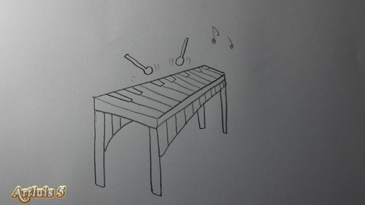 Cómo dibujar una marimba básica