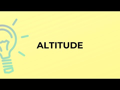 What is the meaning of the word ALTITUDE?