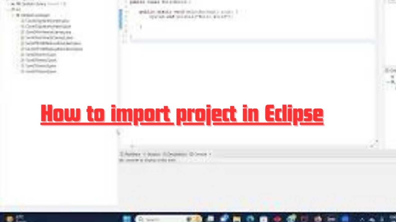 How to Import Java Project In Eclipse #youtube #java #eclipse