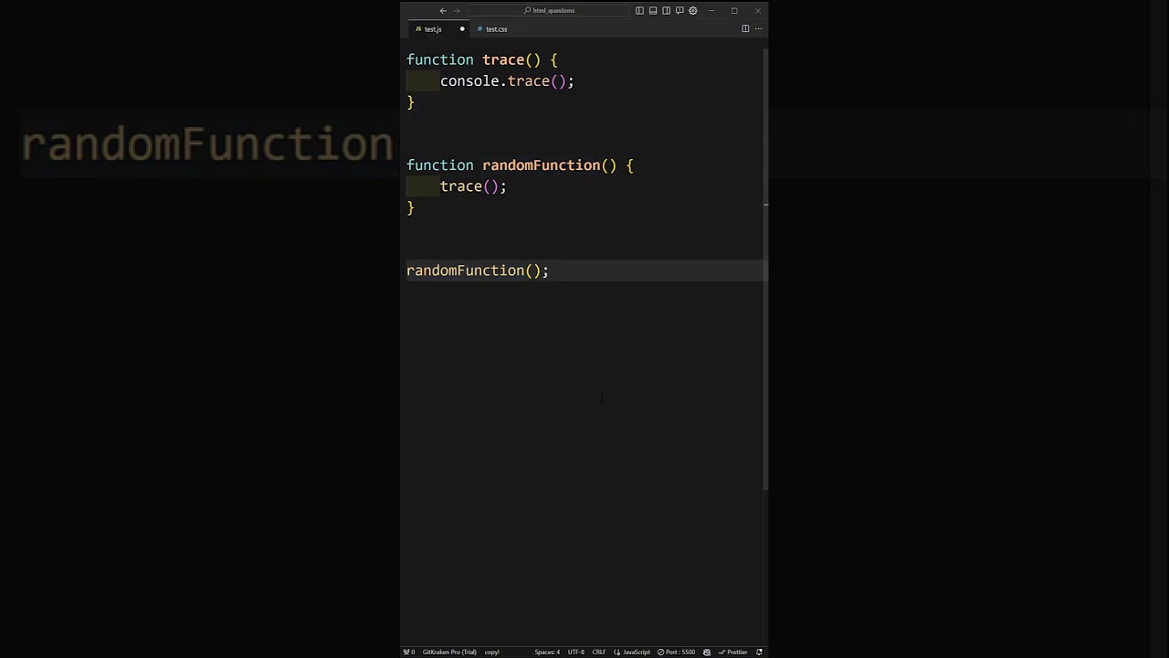 Trace the function call in the Javascript using console trace statement - #javscript