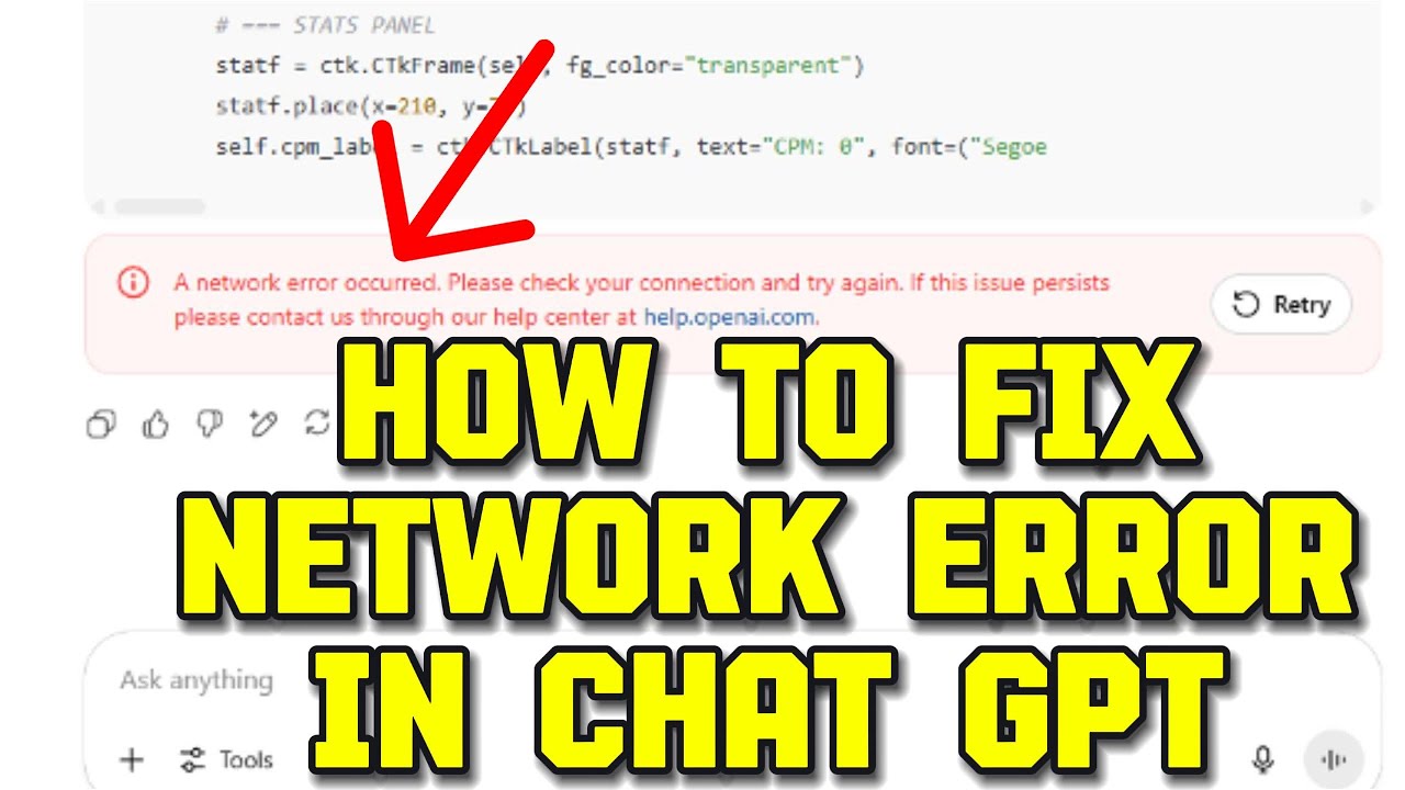 Network Error Occurred on ChatGPT? WATCH THIS! (Easy Fix)