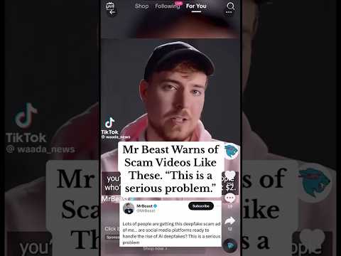 HOW people Scammed THOUSANDS using MR Beast…. #ai #tech